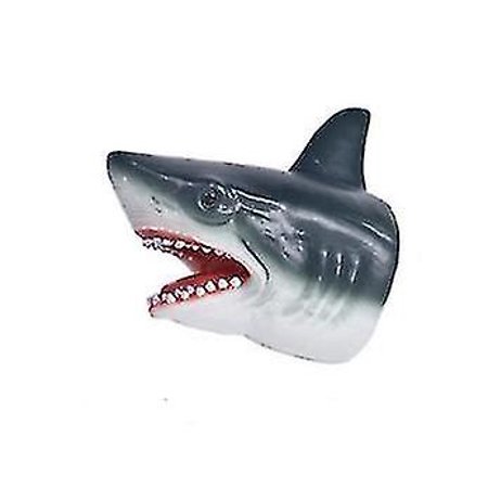 Shark Hand Puppet Soft Rubber Latex Realistic Animal Head Toys For Kids ...