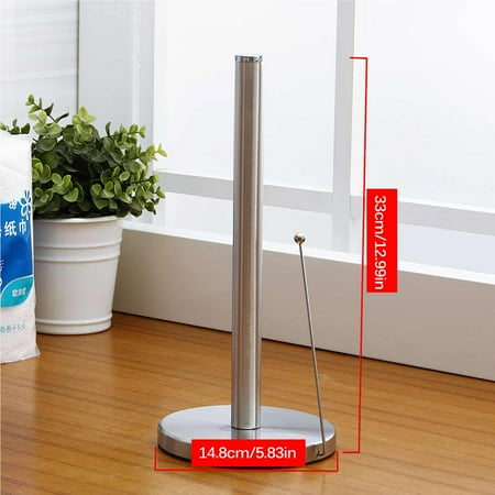 Paper Roll Holder Stainless Steel Vertical Tissue Paper Roll Bracket ...