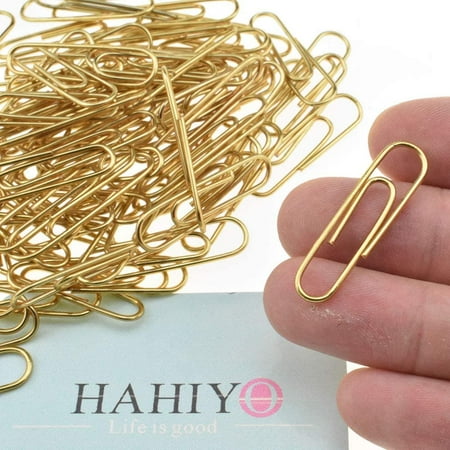 Paper Clips 1.3" (33mm) Length Gold Paperclips Vinyl Coated Prevent ...