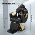 Artist Hand Black Gold 360 Degree Swivel Reclining Barber Chair Heavy ...