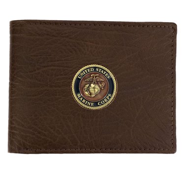 Officially Licensed "US Marine Corps" Medallion Genuine Leather Classic ...