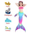 Kids Girls Mermaid Tail Bikini Set Swimwear Swimsuit Swimming Costume ...