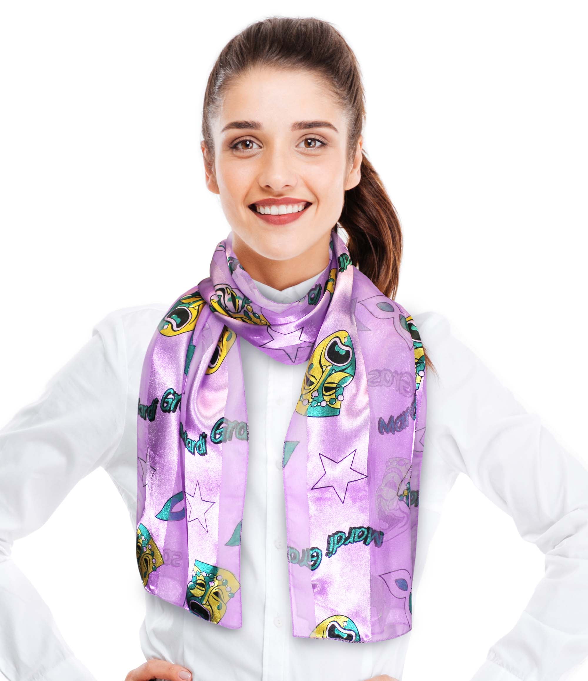 CBC Crown Mardi Gras Festive Scarf - Walmart.com