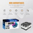 2 Black 962XL Ink Cartridges Replacement for HP 962 962XL Ink Cartridge ...
