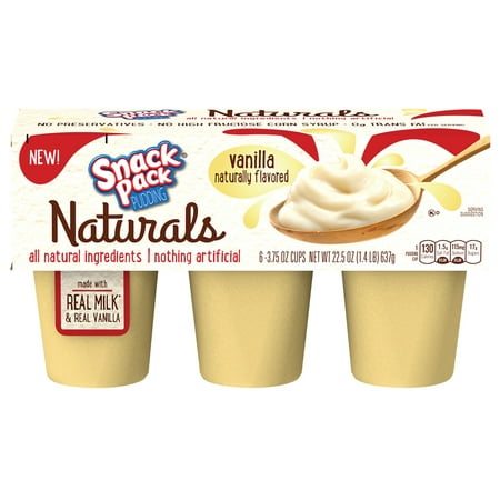 Snack Pack Natural Vanilla Pudding, 3.75 oz - Walmart.com