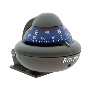 RITCHIE COMPASSES BN-202 Compass, Bulkhead, 4.5" Combi w/ Inclin ...