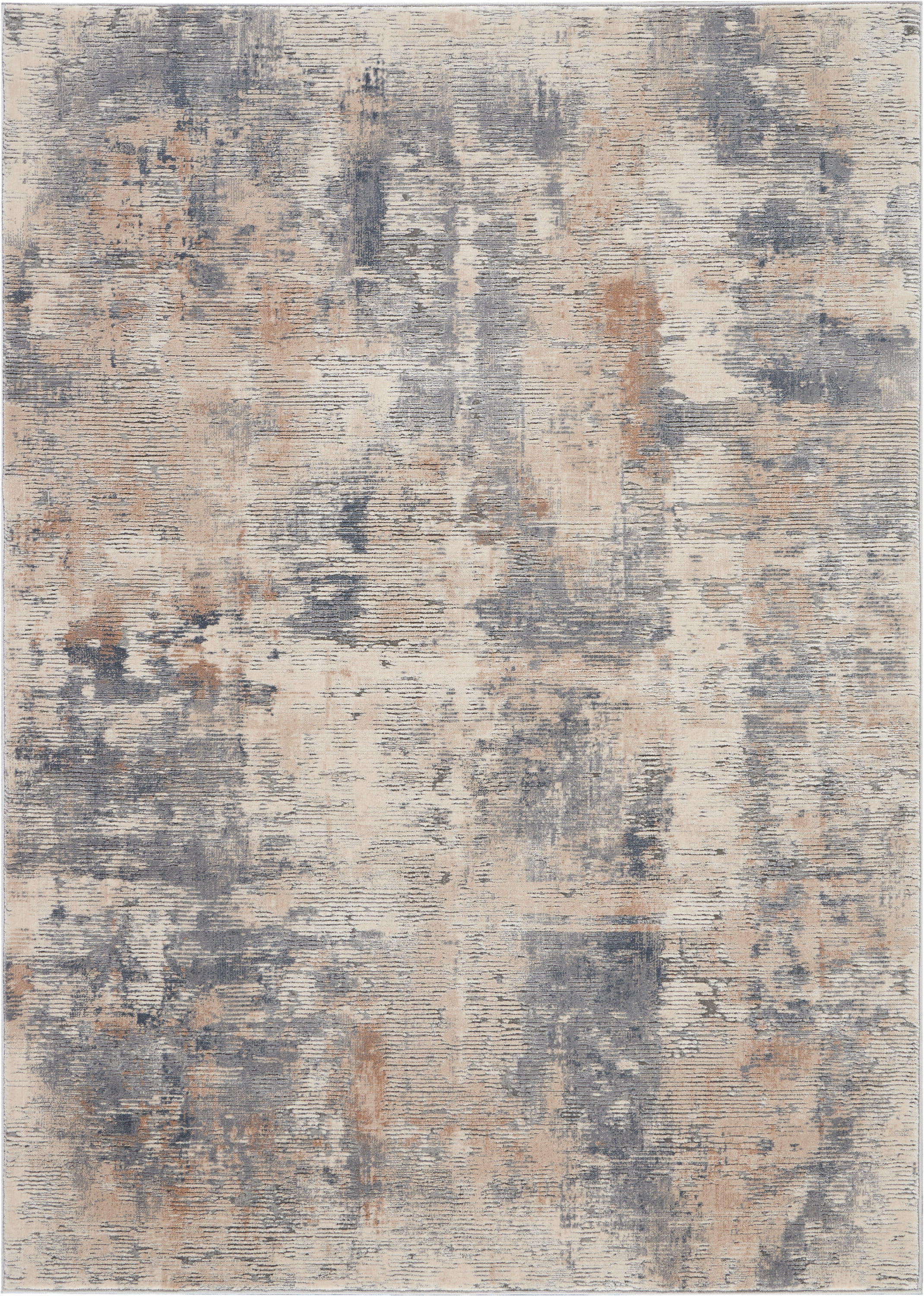 Nourison Rustic Textures Abstract Beige/Grey Area Rug - Walmart.com