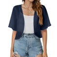 2026 Summer Cropped Bolero Shrugs for Women Sheer Chiffon Open Front ...