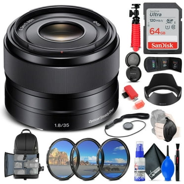 Sony E 18-135mm f/3.5-5.6 OSS Lens + Filter Kit + Cap Keeper + Cleaning ...