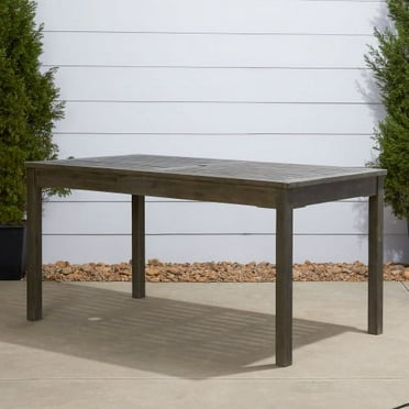 Outdoor Expandable Acacia Wood Patio Long Dining Table, Brown - Walmart.com
