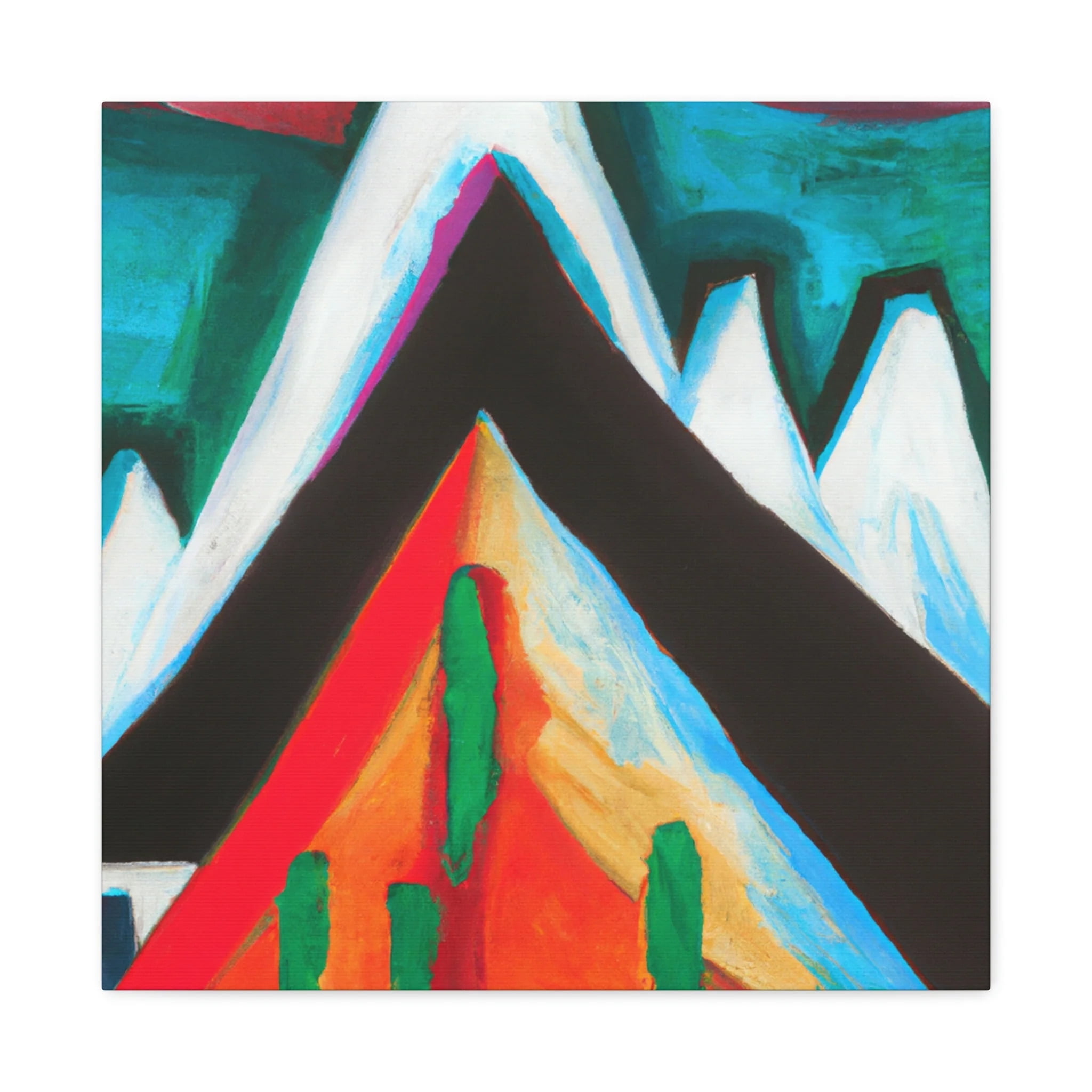 Mountain Abstract Expressionism - Canvas - Walmart.com