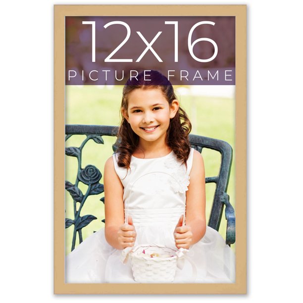12x16 Shadow Box Frame Brown | 0.875 inches Deep Real Wood Contemporary ...