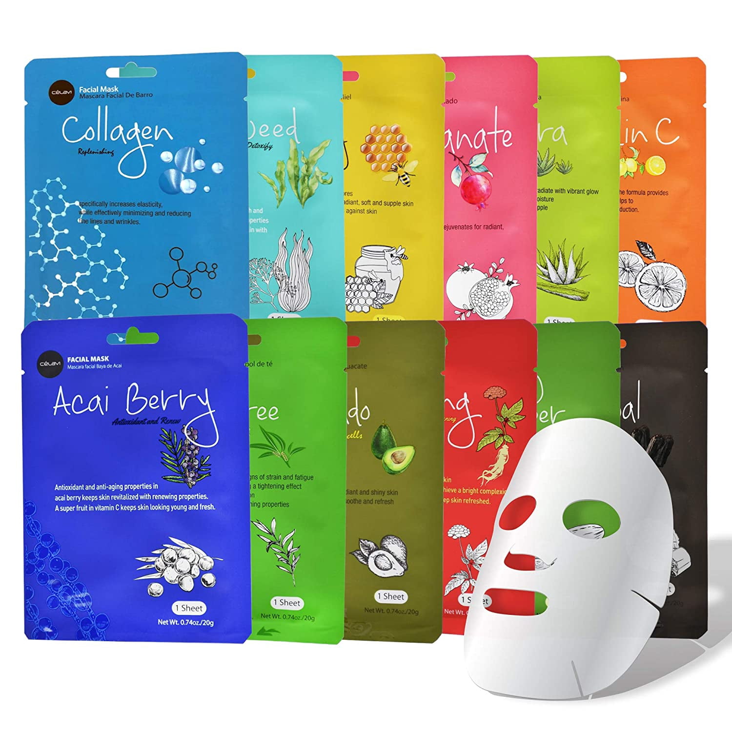 Celavi Collagen Essence Facial Mask Sheet Classic Korean Skincare 12 Celavi Collagen Essence Facial Mask Sheet Classic Korean Skincare 12