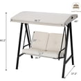 2 Seat Outdoor Patio Swing Chair for Adults, Porch Swings with ...