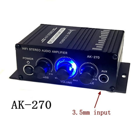 AK270 Audio 2-Channel Stereo Power Amplifier Aluminum Alloy Hard ...