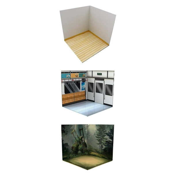 3x Scale Backdrop Organizer Display Collection for Action Figures Dolls ...