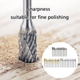 BIBABLYKE Set of 10 Alloy Steels Grinding Head Double Cut Rotary Burrs ...