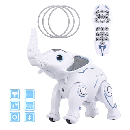 K17 Wireless Elephant Robot RC Robot Bionic Actions Program Sing Dance ...