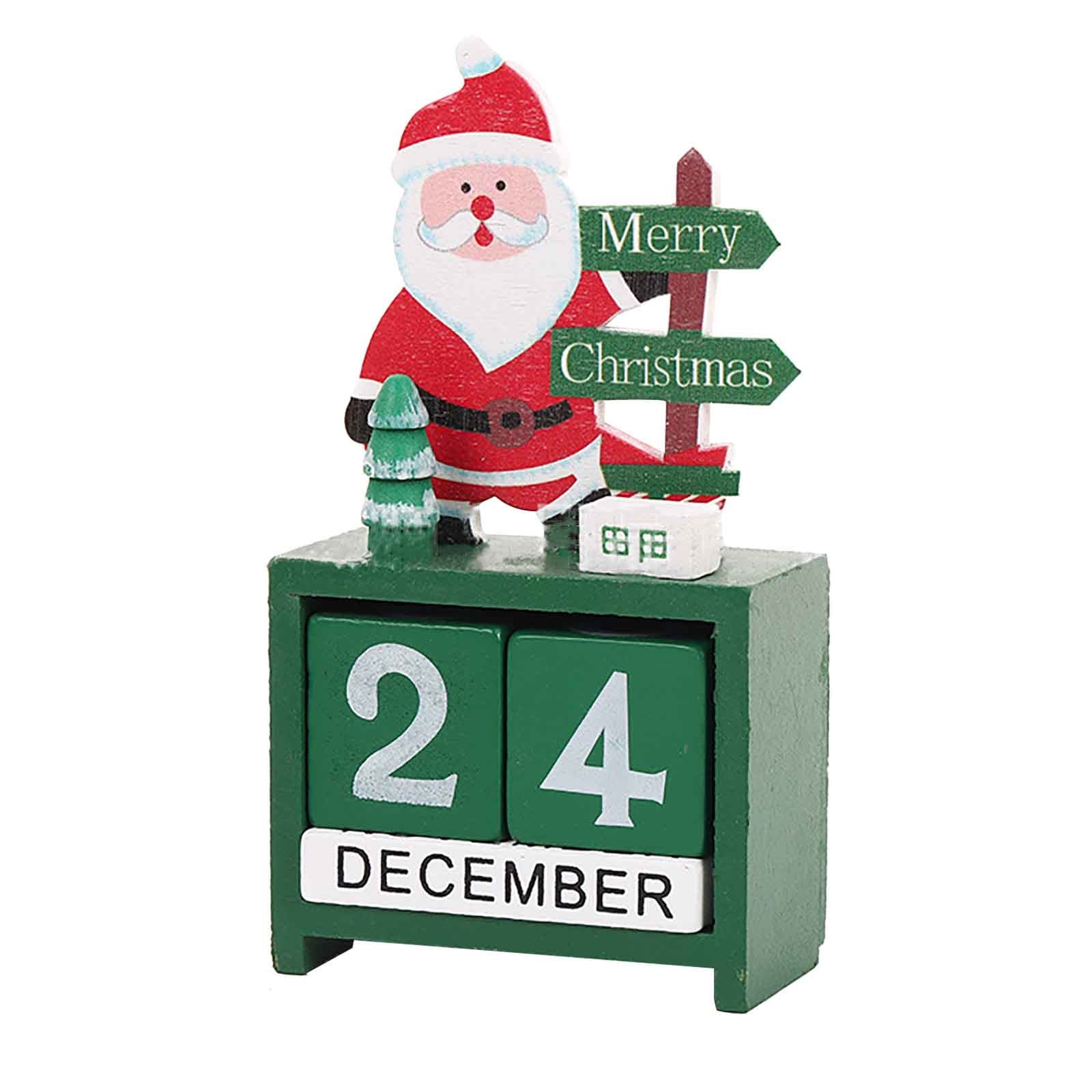Chgbmok Room Decor Christmas Calendar Countdown Decorations Christmas Snowman Christmas Wooden Christmas Deer Display Window Decoration Bedroom Decor