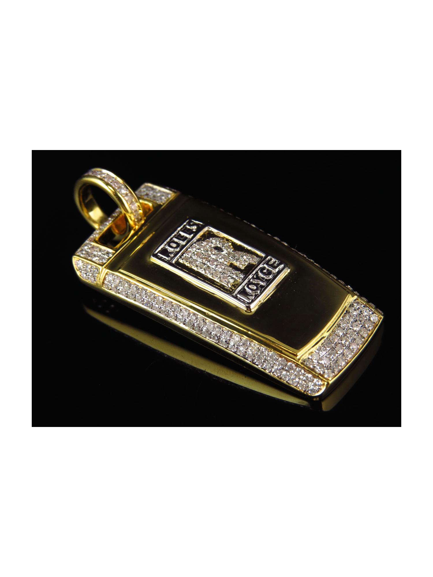 Custom Rolls Royce Key Pendant in 10K Yellow Gold (1.50 ct) - Walmart.com