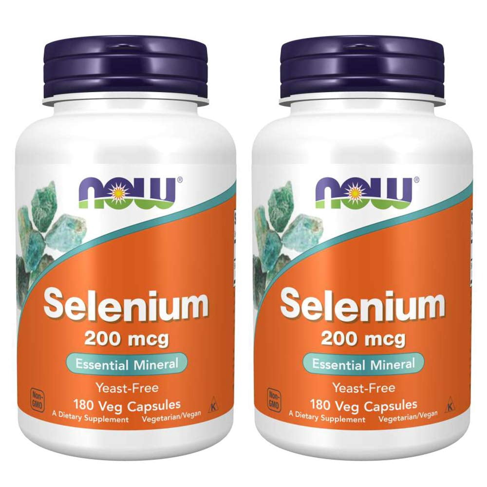Supplement NOW Foods, 200 mcg, cápsulas virtuales de selenio, 180 ...