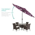 Best Choice 10ft Solar LED Lighted Patio Umbrella w/ Tilt, UV-Resistant ...