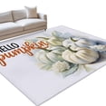 Area Rug 4x6ft, Hello Pumpkin Flowers Washable Rugs for Living Room ...