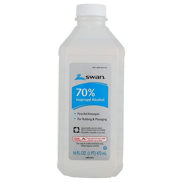 Swan 70% Isopropyl Alcohol, 16-oz. - Walmart.com