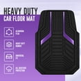 Roadcomforts Heavy Duty Rubber Floor Mats Set, Purple Aluminum Film ...