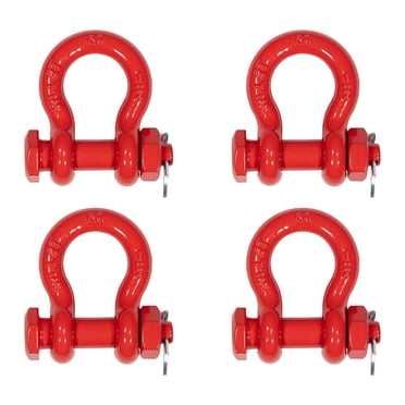 20 Pack 5/8" Anchor Shackle Forged Carbon Steel w/ Safety Screw Pin ...