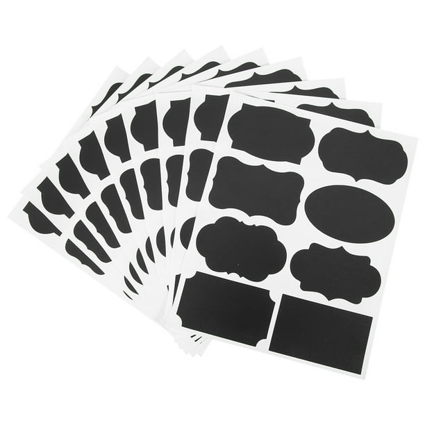 Jars Labels,9PCS/Set PVC Glass Jar Kitchen Black Sticker Label Sticker ...