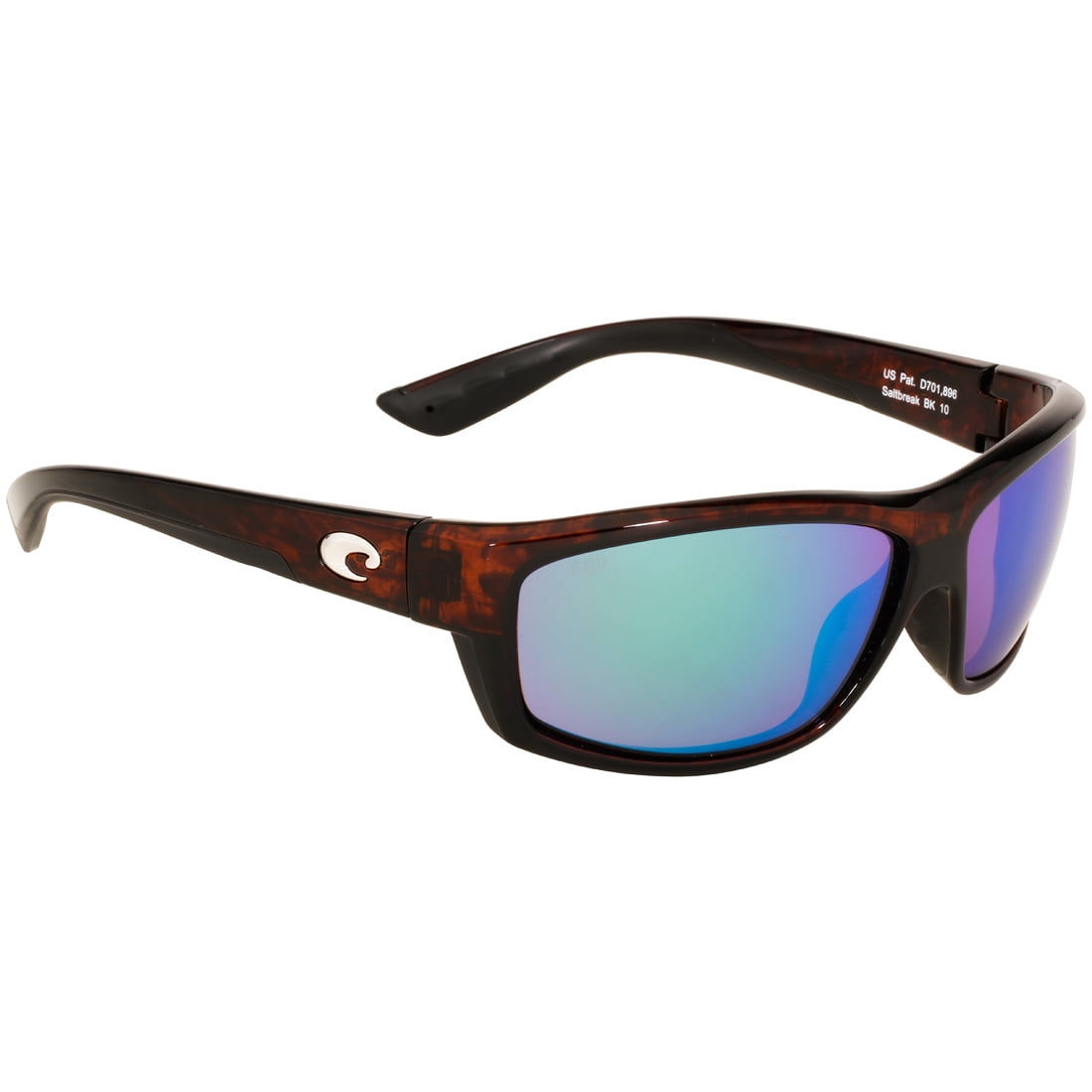 Costa Saltbreak Tortoise Plastic Frame Green Mirror Lens Men's ...