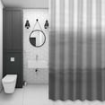Abstract Line Shower Curtain, Modern Gradient Grey Stripes Waterproof ...