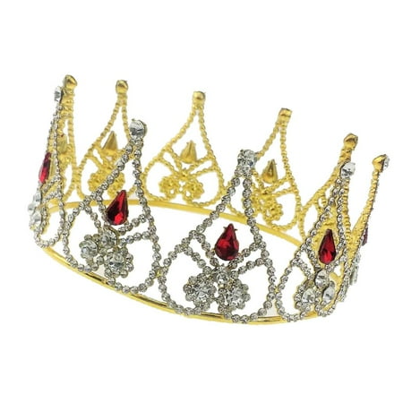 Delicate Bridal Wedding Baroque Queen Crystal Water Tiara Headpiece Red ...