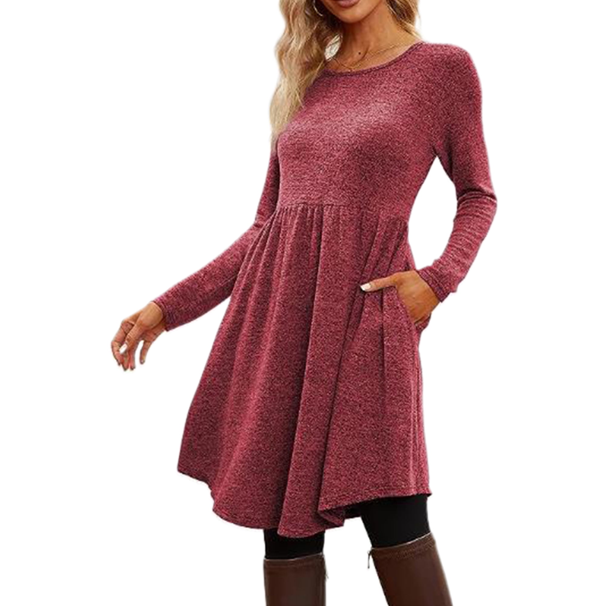 Click here for Sexy Dance Ladies Midi Dresss Crew Neck T-Shirt Dr... prices