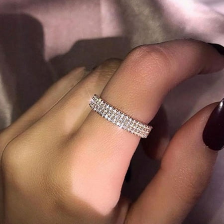 Fashion Small Fresh Full Diamond Index Simple Finger Ring | Walmart Canada