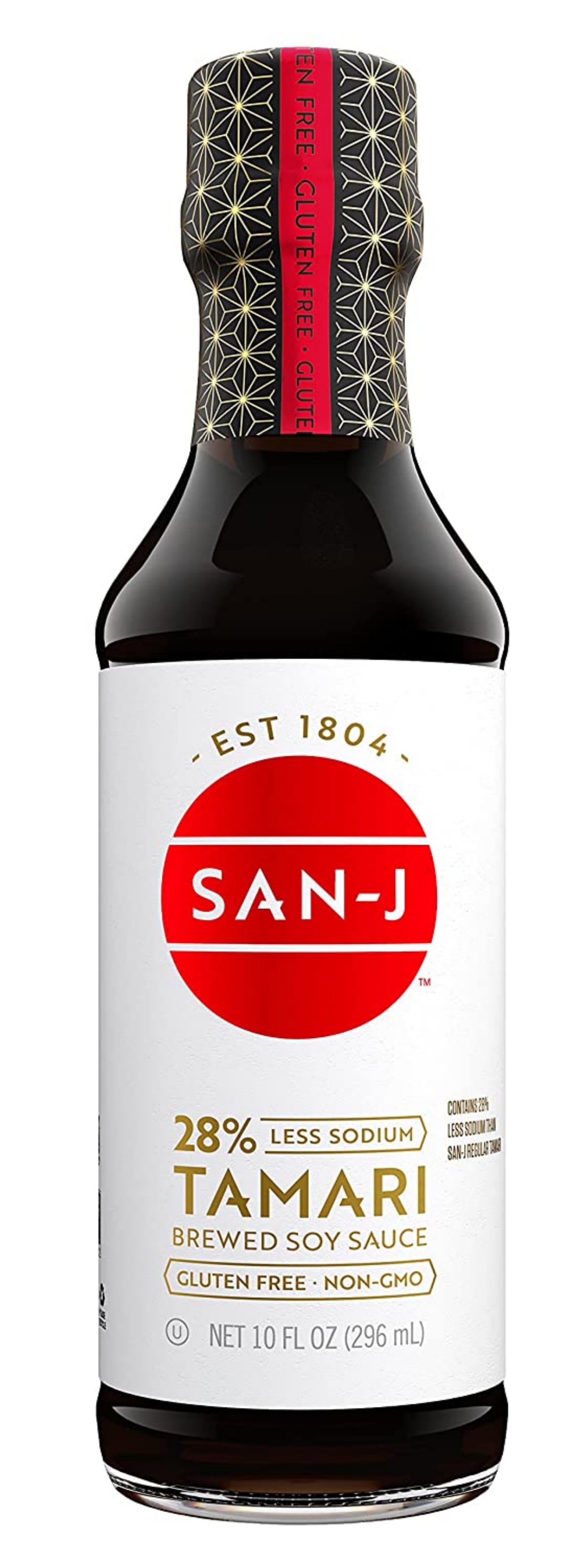 San-J Tamari 28% Less Sodium Soy Sauce - Tamari Sauce, Gluten Free ...