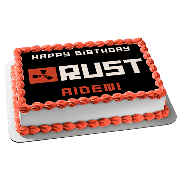 Rust Video Game Logo Edible Cake Topper Image ABPID55282 - Walmart.com