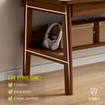 NELYE 71in Oak Home Office Desk-2 Person Workstation with Storage Shelf ...