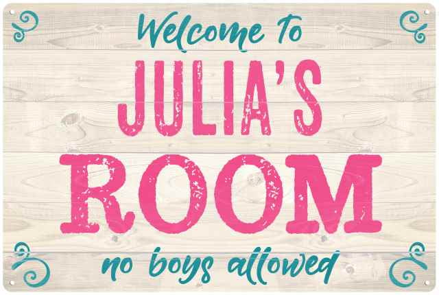 JULIA'S Room Kids Bedroom Sign Gift 8x12 Metal Sign 108120089093 ...