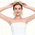 LICEWO Earrings Leaf Filigreed Headpiece Armlet Foliage Armband Open ...