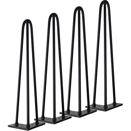 [upgrade] Set Of 4 Hairpin Table Legs, 35cm Diy Metal Legs, Three Iron ...