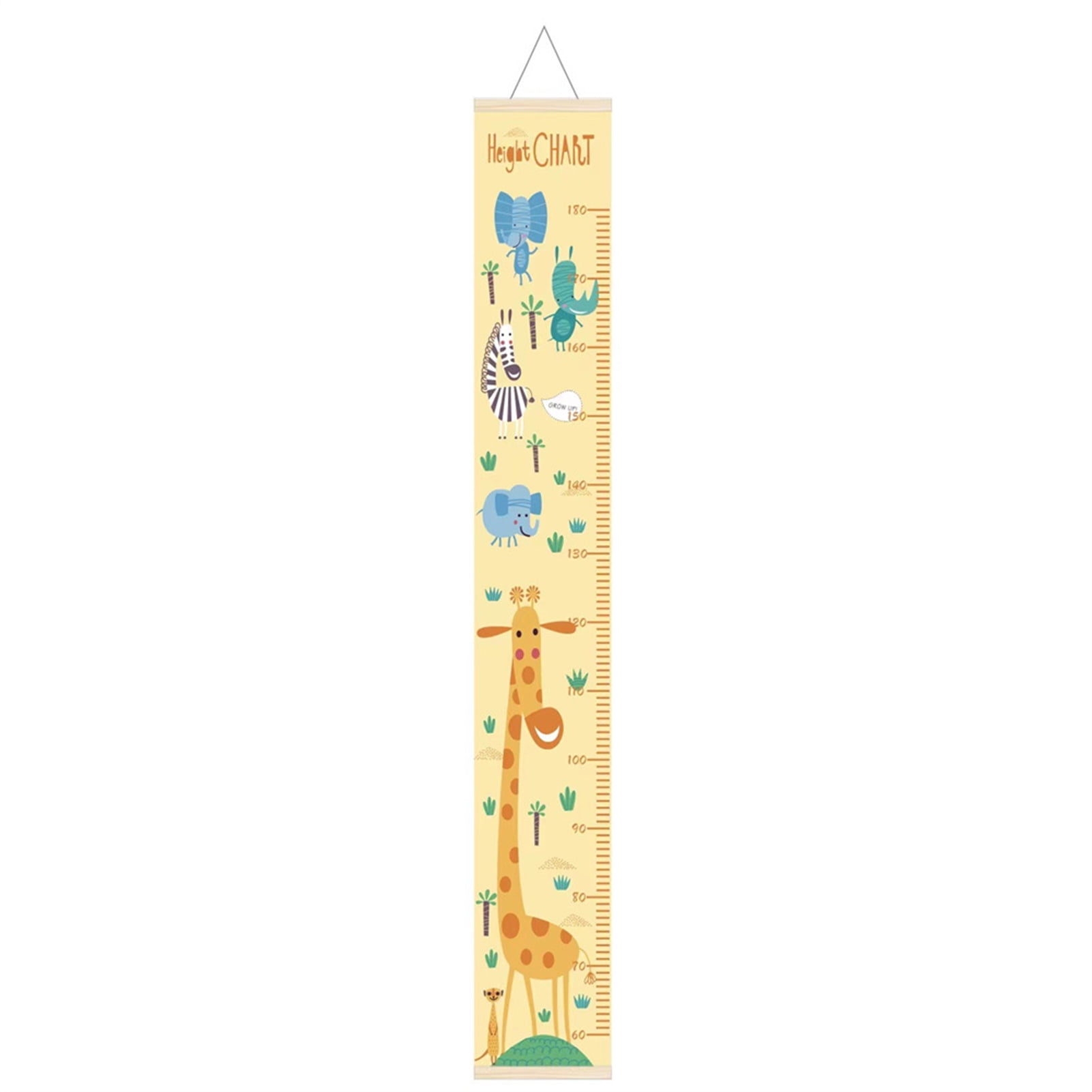 Wall Hanging Height Chart Cartoon Design Wooden Baby Height Measure ...