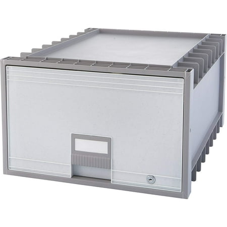 Plastic Archive Storage Box, Legal Size, 24-Inch Drawer, Gray - Walmart.com
