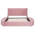 LHYY Upholstered Platform Bed Queen Size Storage Velvet Bed with ...