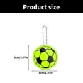 12PCS Glowing Soccer Keychain Safety Key Ornament Acrylic Texture ...