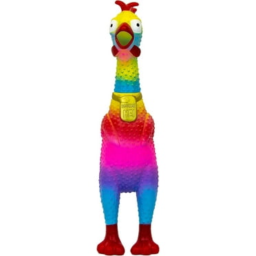 Animolds Tie-Dye Squeeze Me Rubber Chicken Toy | Screaming Rubber ...