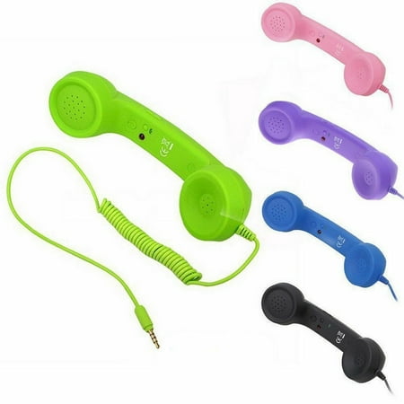 Phone Handset Mini Mic Speaker Phone Call Receiver 3.5mm Retro ...