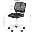 Homy Casa Teen Task Chair, Armless Office Chair Swivel with Soft ...