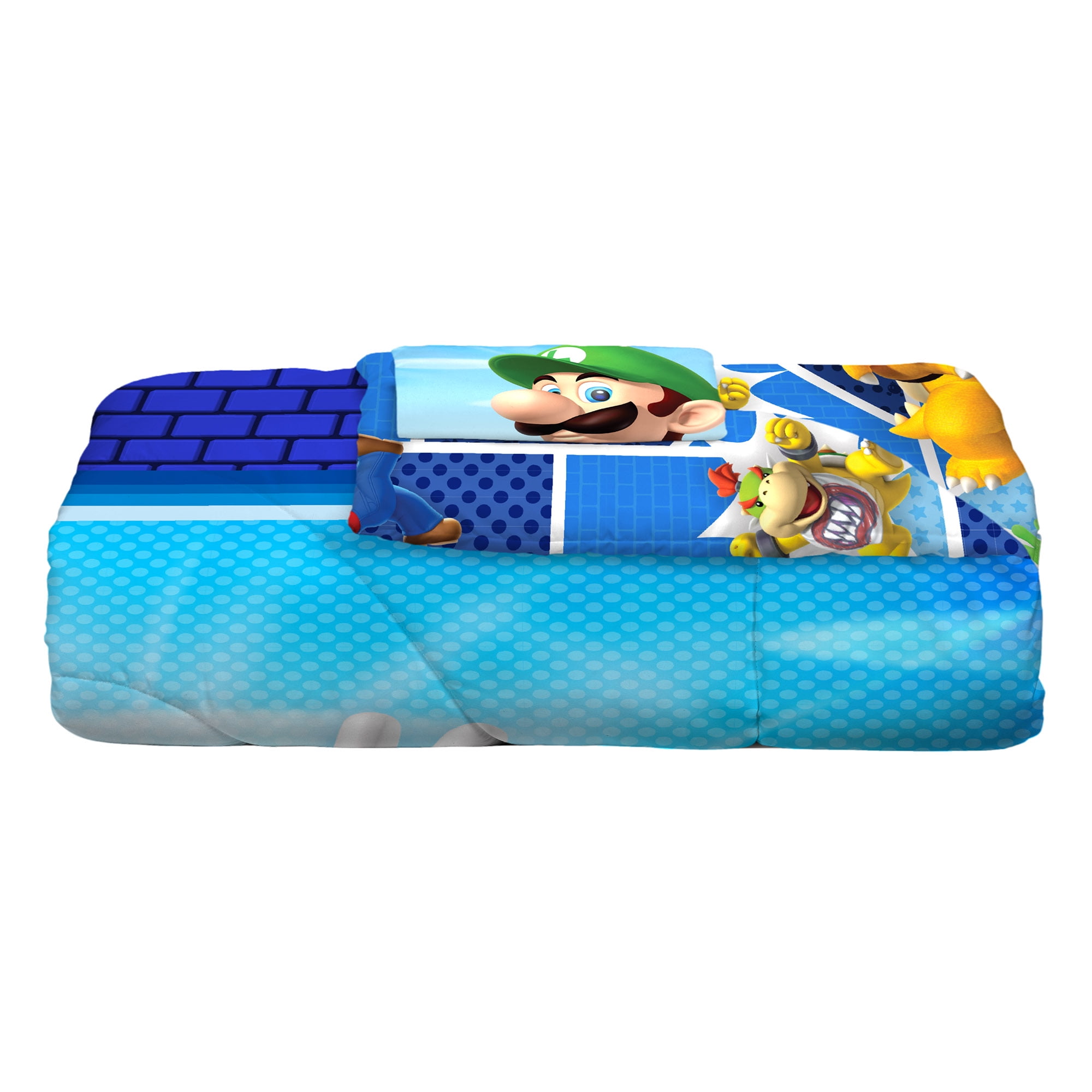 Super Mario Kids Twin Comforter and Sham, 2-Piece Set, Gaming Bedding ...